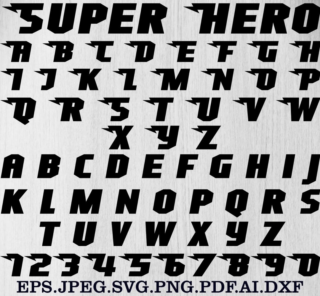 Superhero Font Svg Bundle, Superhero Letter Svg, Superhero Alphabet Svg ...