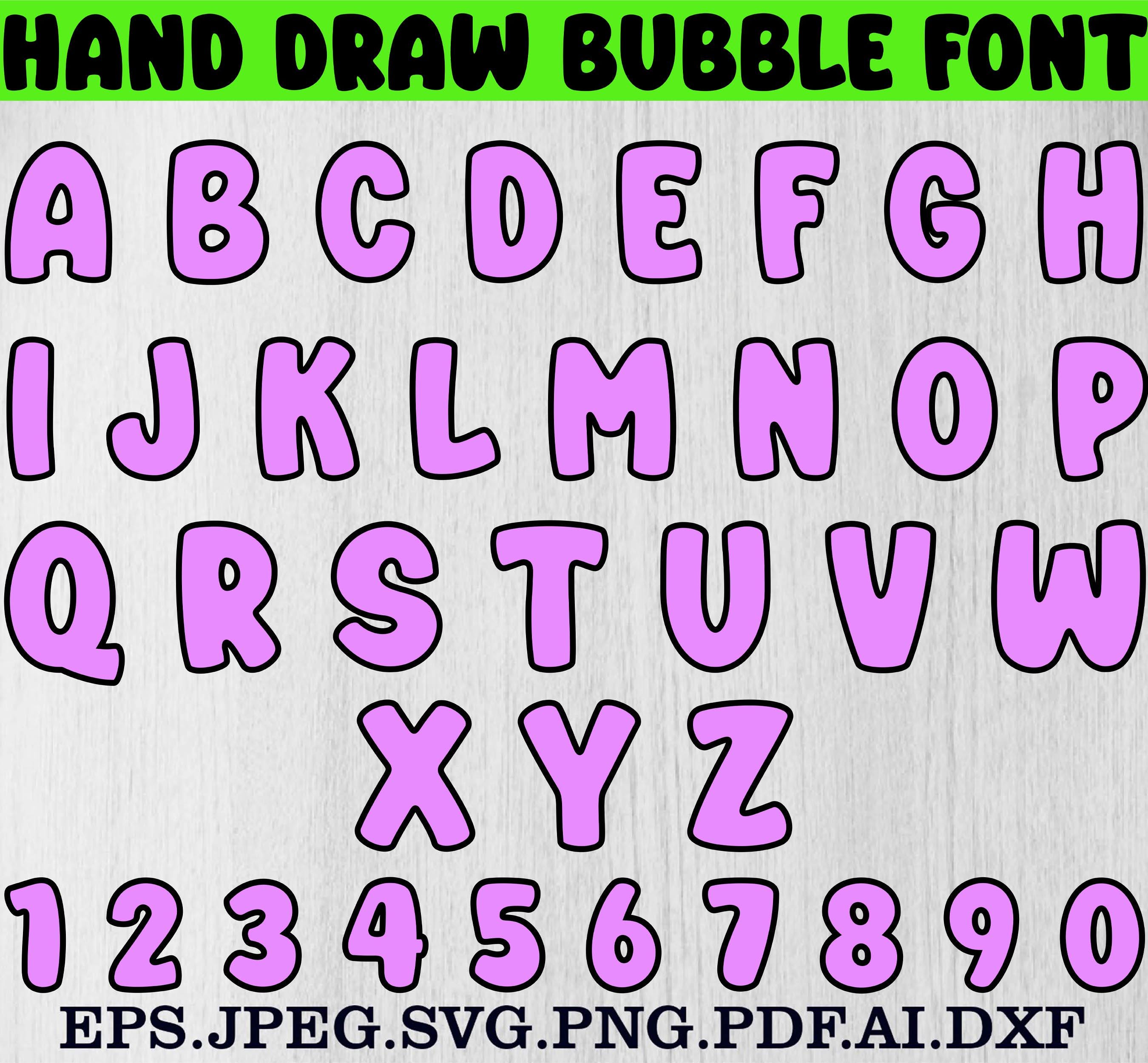 Bubble Font Svg, Bubble Alphabet Svg, Bubble Letters Svg, Bubble Font ...