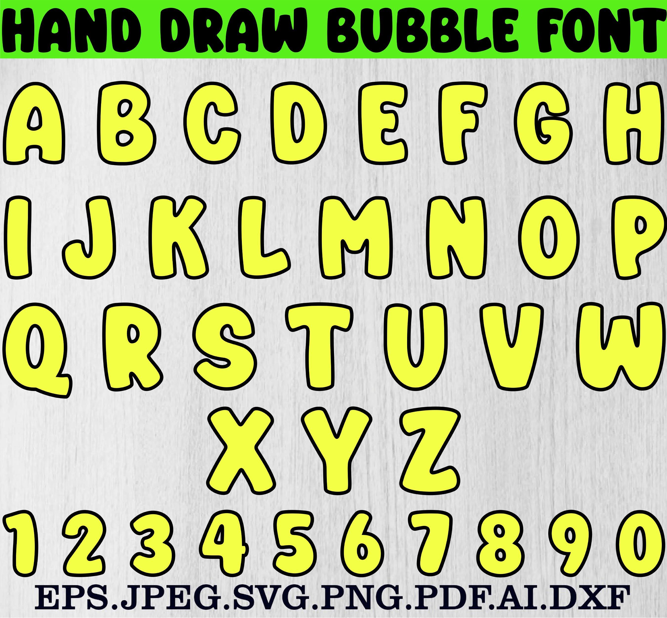 Bubble Font Svg, Bubble Alphabet Svg, Bubble Letters Svg, Bubble Font ...