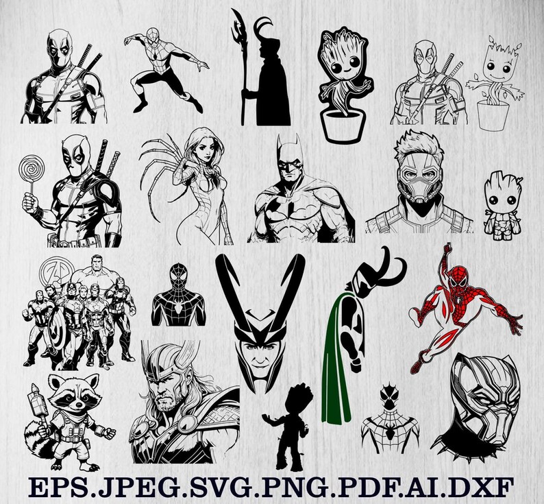 21 Super Heroes Svg avengers Svg Bundle, Avengers Cut File for Cricut ...
