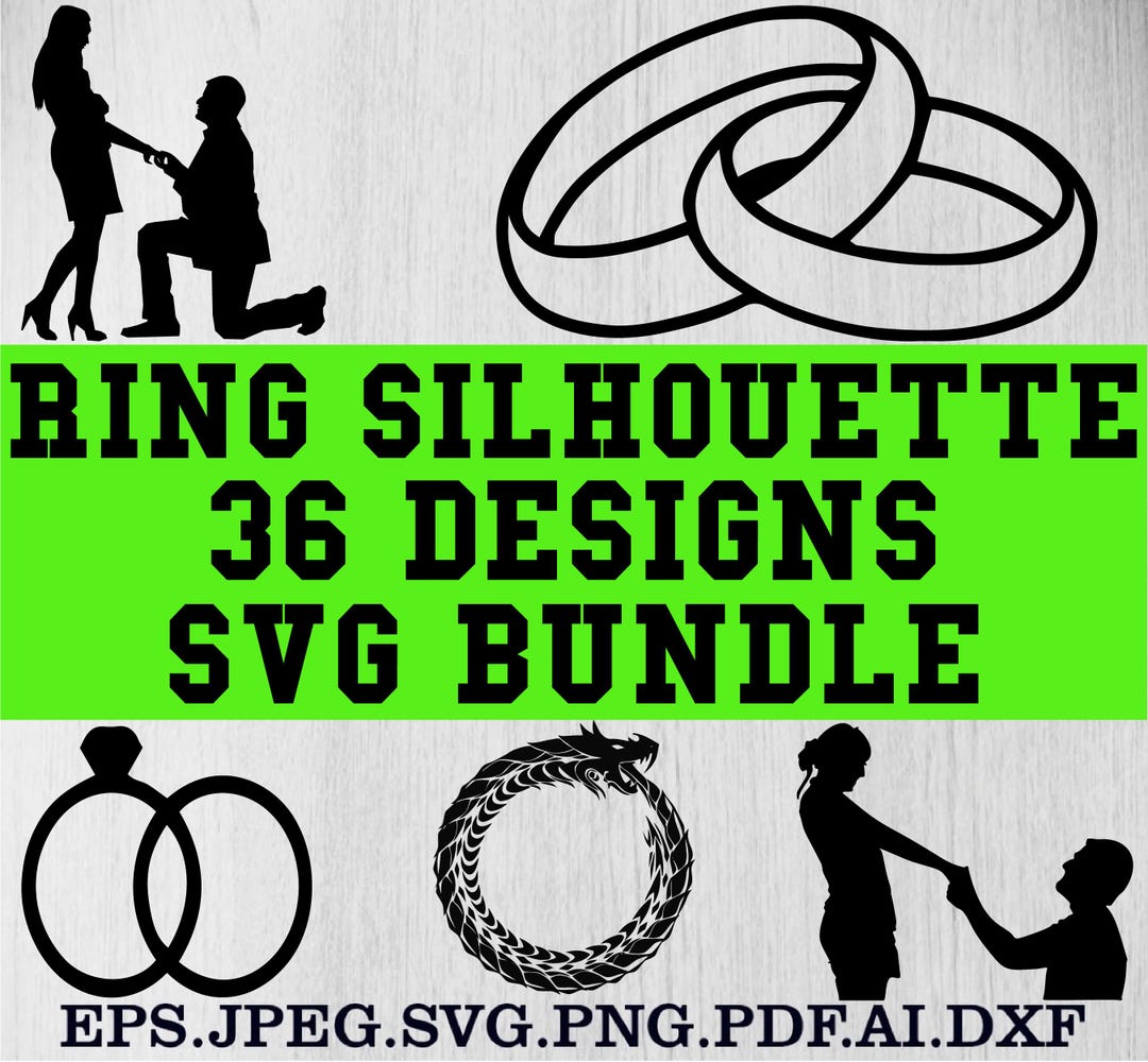Wedding Rings Svg Bundle, Wedding Rings Clipart, Ring Vector, Ring ...