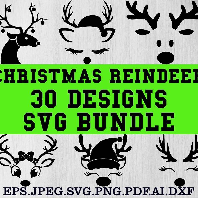 Caras de reno de navidad - Etsy México