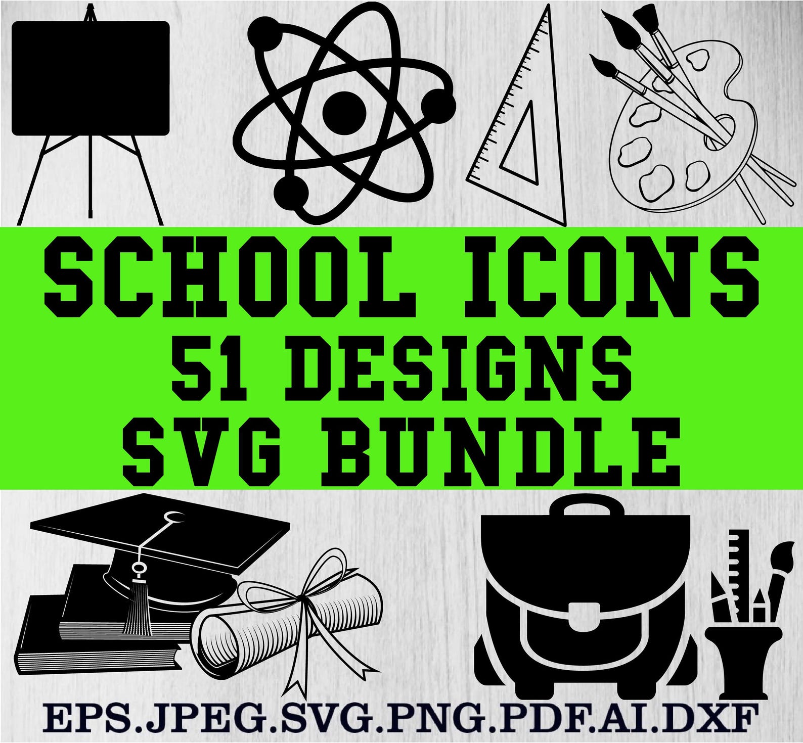 School Svg Bundle, Back to School Svg, School Doodle Svg, School ...