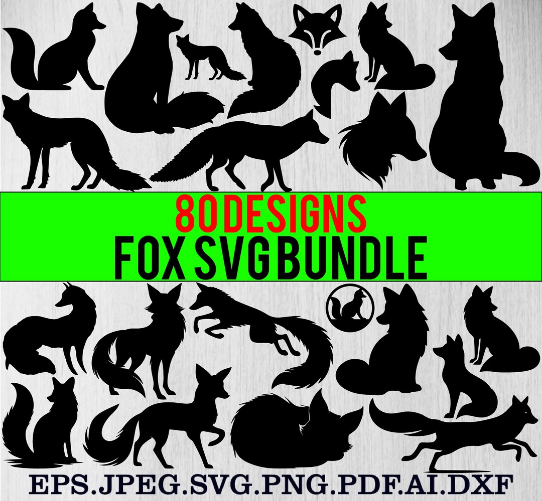 Fox Svg Bundle, Fox Png Bundle, Fox Clipart, Fox Cut Files for Circut ...