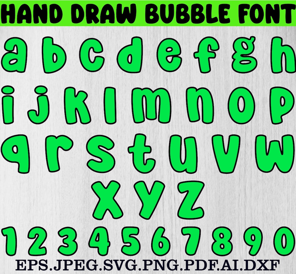 Bubble Font Svg, Bubble Alphabet Svg, Bubble Letters Svg, Bubble Font ...