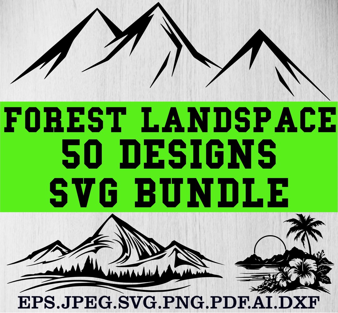Forest Landscape Svg Bundle, Landscape Svg, Nature Scene Svg, Forest ...