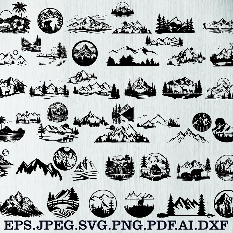 Nature Scene Svg - Etsy