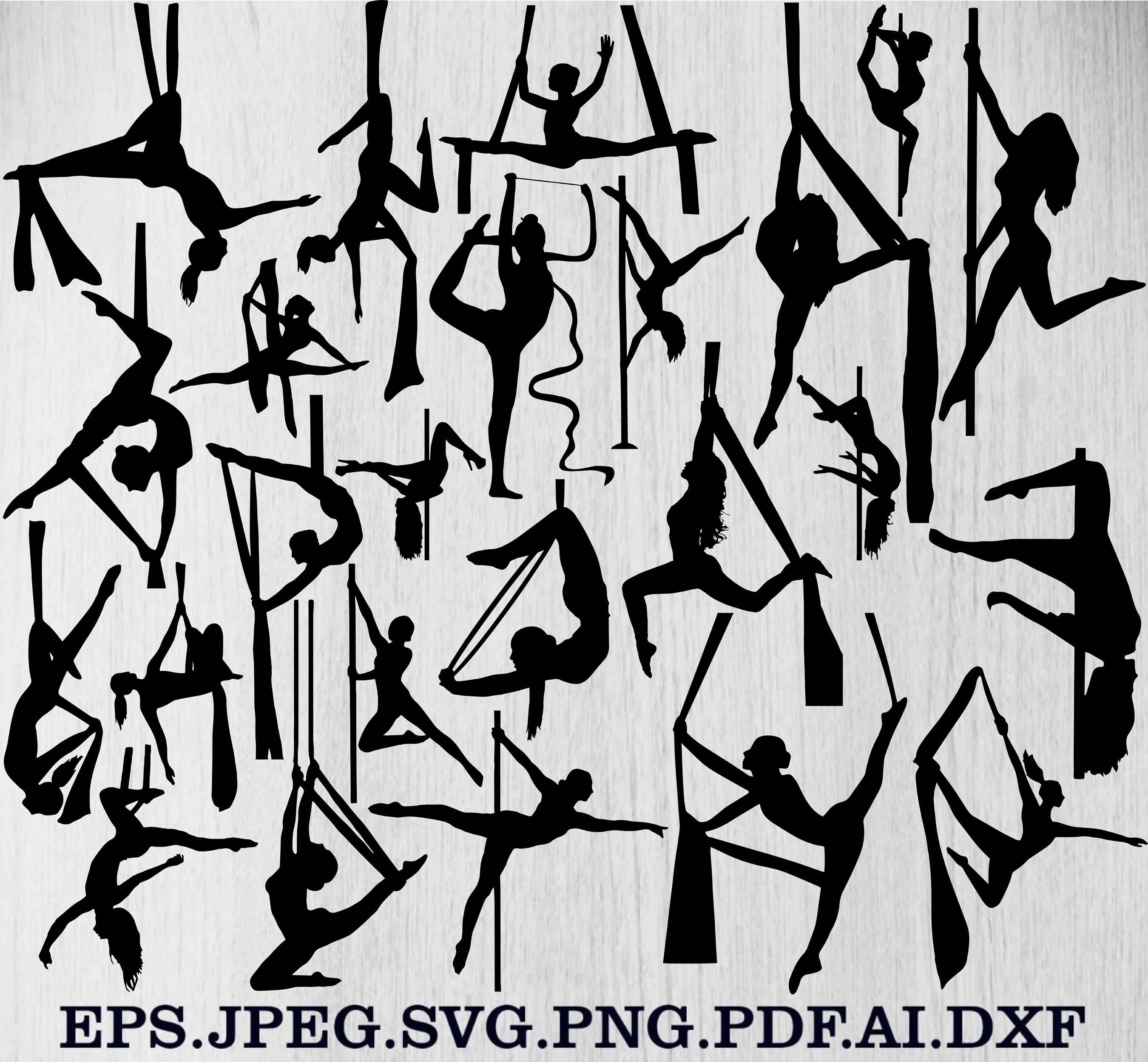 Aerialist Svg Bundle, Aerialist Png Bundle, Aerial Silks Svg, Aerialist ...