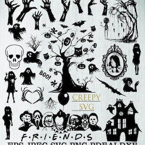 Halloween Svg Bundle, Creepy Svg,gothic Svg, Spooky,cutfile,creepy Hand ...