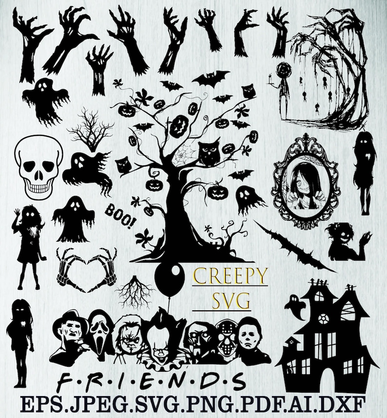 Halloween Svg Bundle, Creepy Svg,gothic Svg, Spooky,cutfile,creepy Hand ...