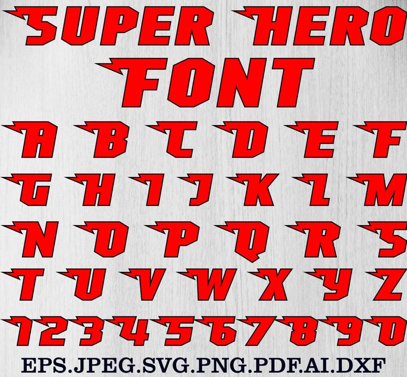 Superhero Font Svg Bundle, Superhero Letter Svg, Superhero Alphabet Svg ...