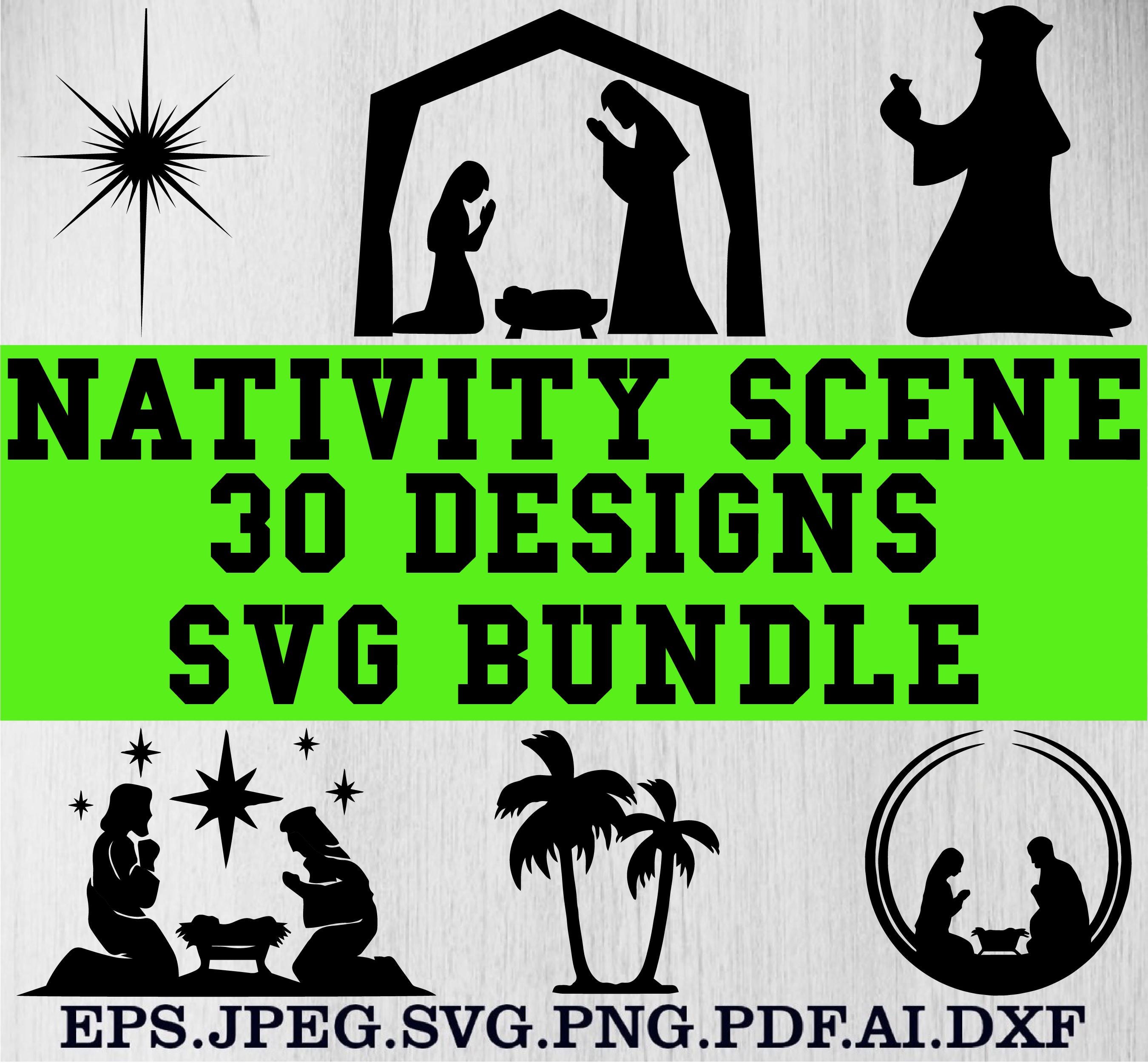 Nativity Svg Bundle, Nativity Scene Svg Bundle, Christmas Nativity ...