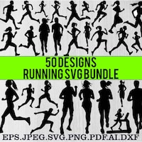 Running Svg/ Running People Svg/ Running People Silhouette/ Running ...