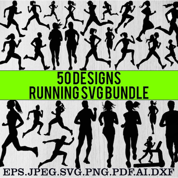 Running Svg - Etsy