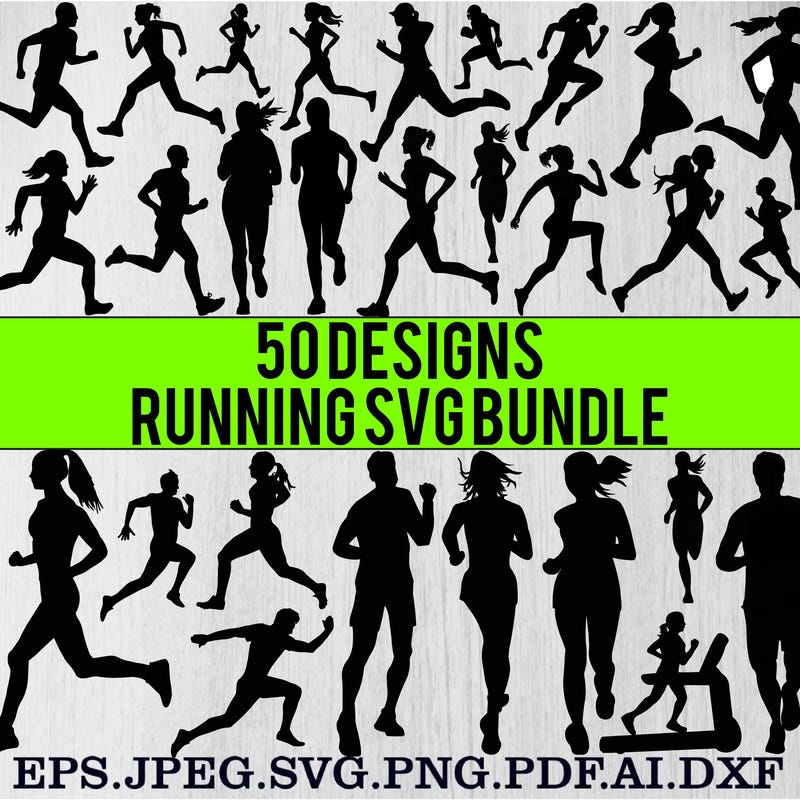 Running Svg - Etsy