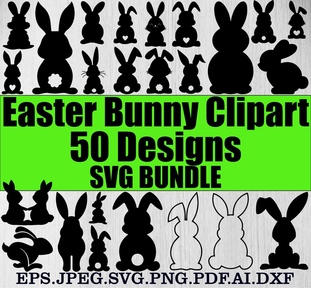 Easter Bunny Shape Svg Bundle, Bunny Svg, Rabbit Svg, Bunny Shape ...