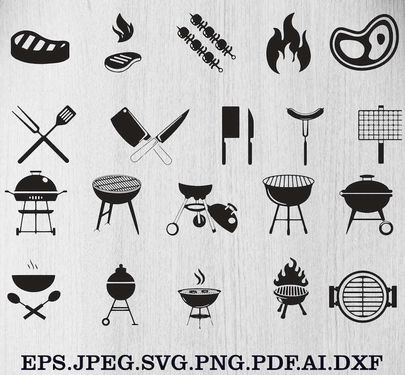 20 Barbeque SVG Bundle, BBQ Svg Bundle, BBQ Svg, Grilling Svg, Kitchen ...