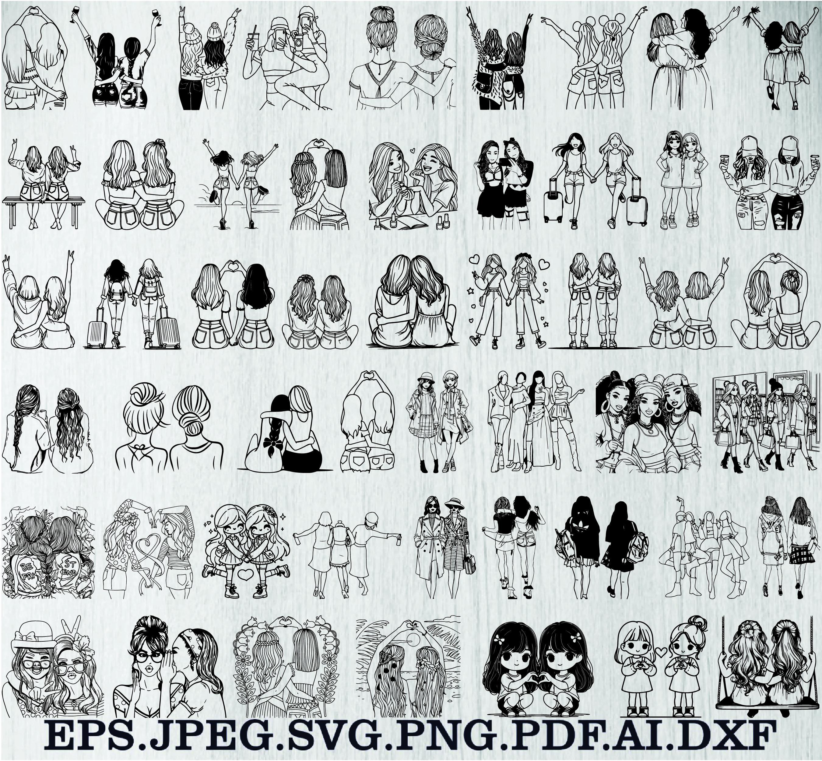 Friends Svg Bundle, Friends Clipart, Friends Cut File for Circut ...