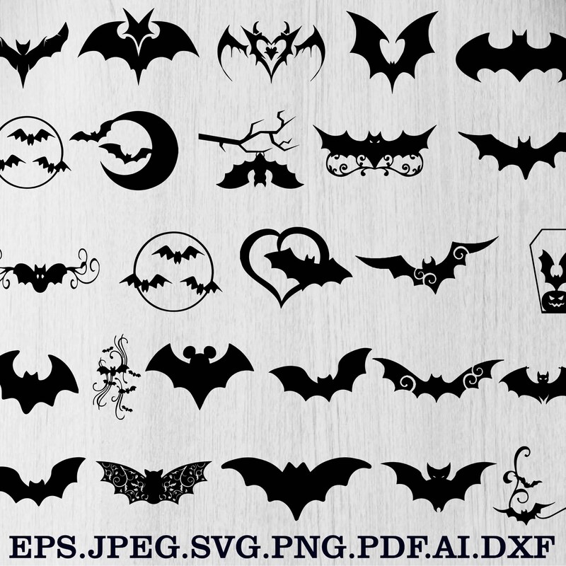 Bat Svg - Etsy