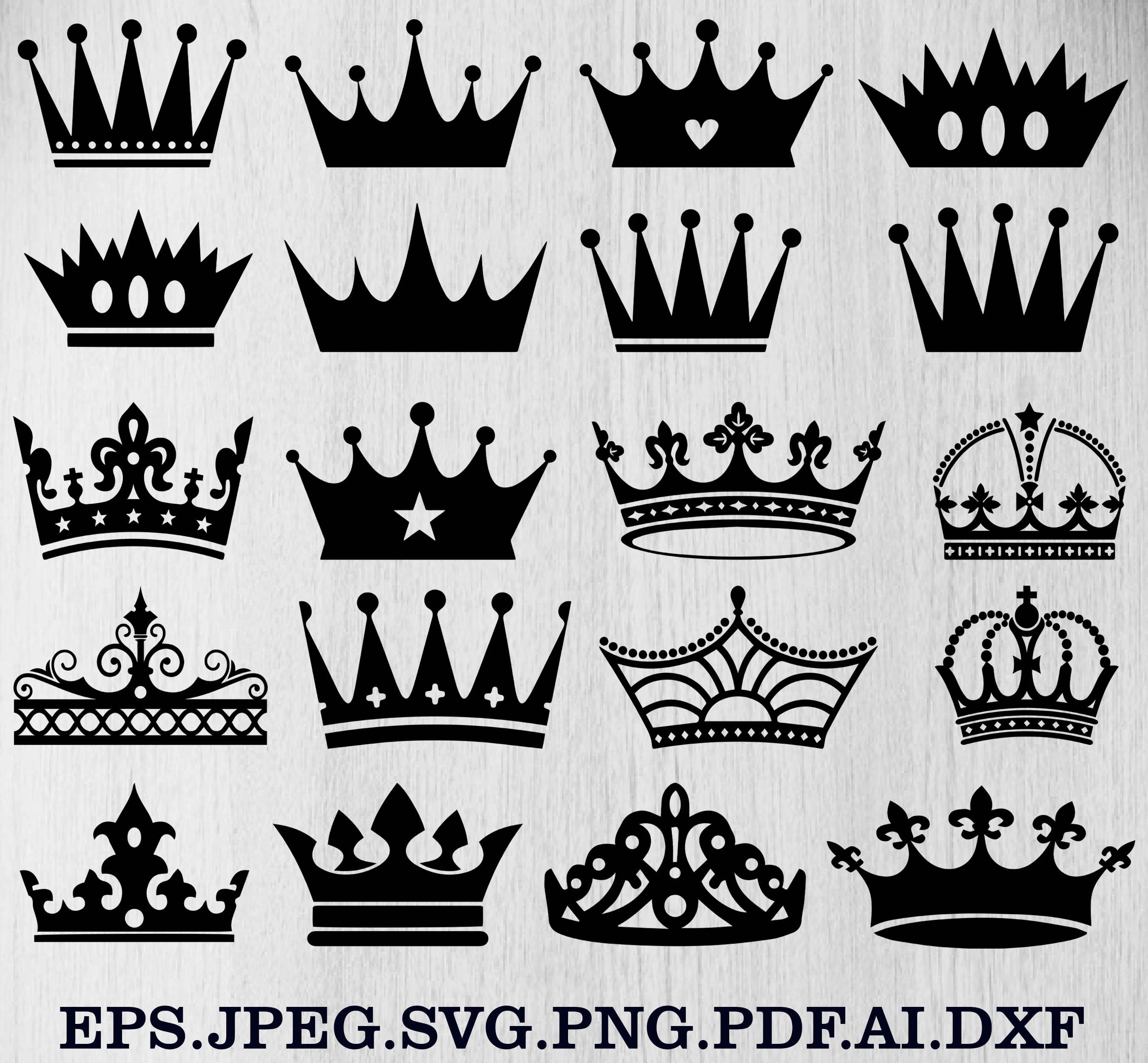 Crown Svg Bundle Royal Crown SVG Bundle Queen Crown Svg Princess Tiara ...