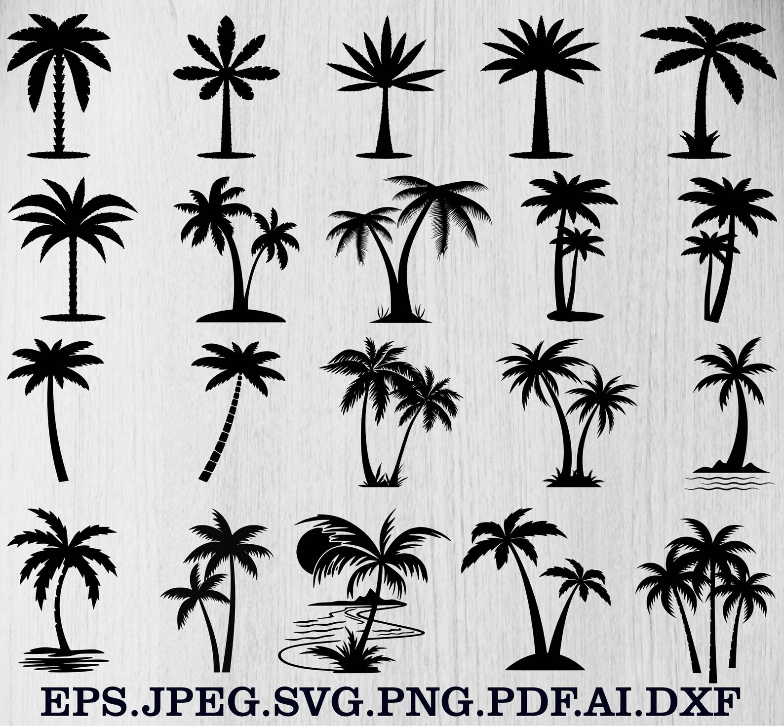 Palm Tree Svg Bundle Palm Tree Svg Palm Tree Clipart Palm Tree ...