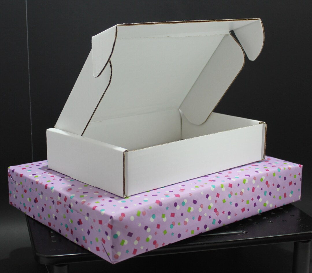 25pk Carton Mailer Boxes White/kraft (inside, Imperial Dimensions ...