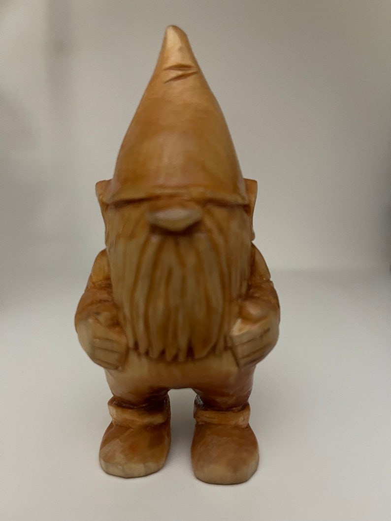 Hand Carved Wood Gnome - Etsy