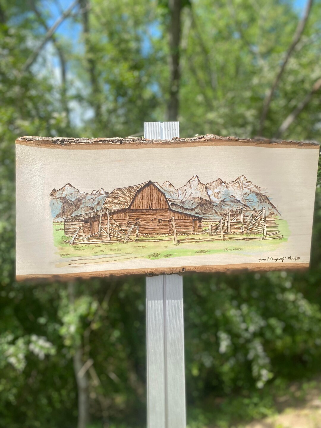 Moulton Barn, Pyrography, Woodburning Art, Handmade Art - Etsy