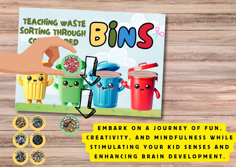 Printable Waste Sorting Matching Activity With Teaching Song for ...