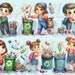 30 Kids Watercolor Clip Art PNG Digital Download, Boy and Girls Png ...