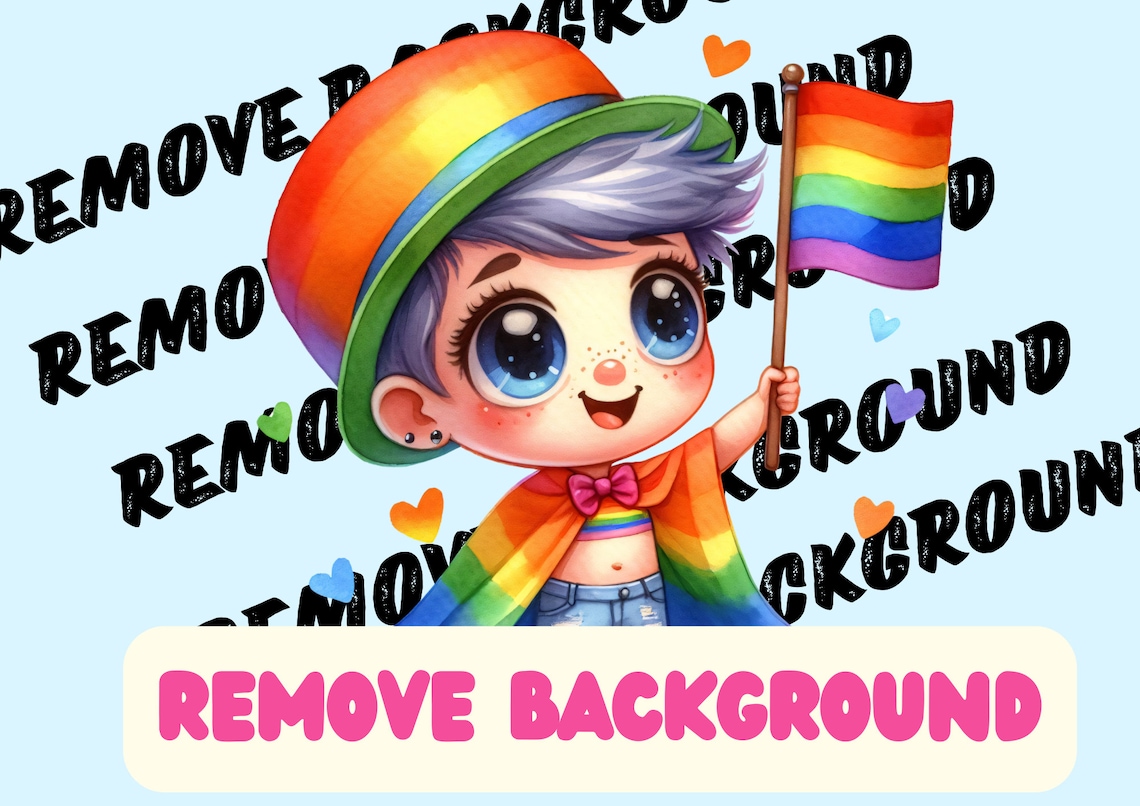 Kids Watercolor Clip Art V2,LGBTQ Clip Art,rainbow Pride Clipart ...