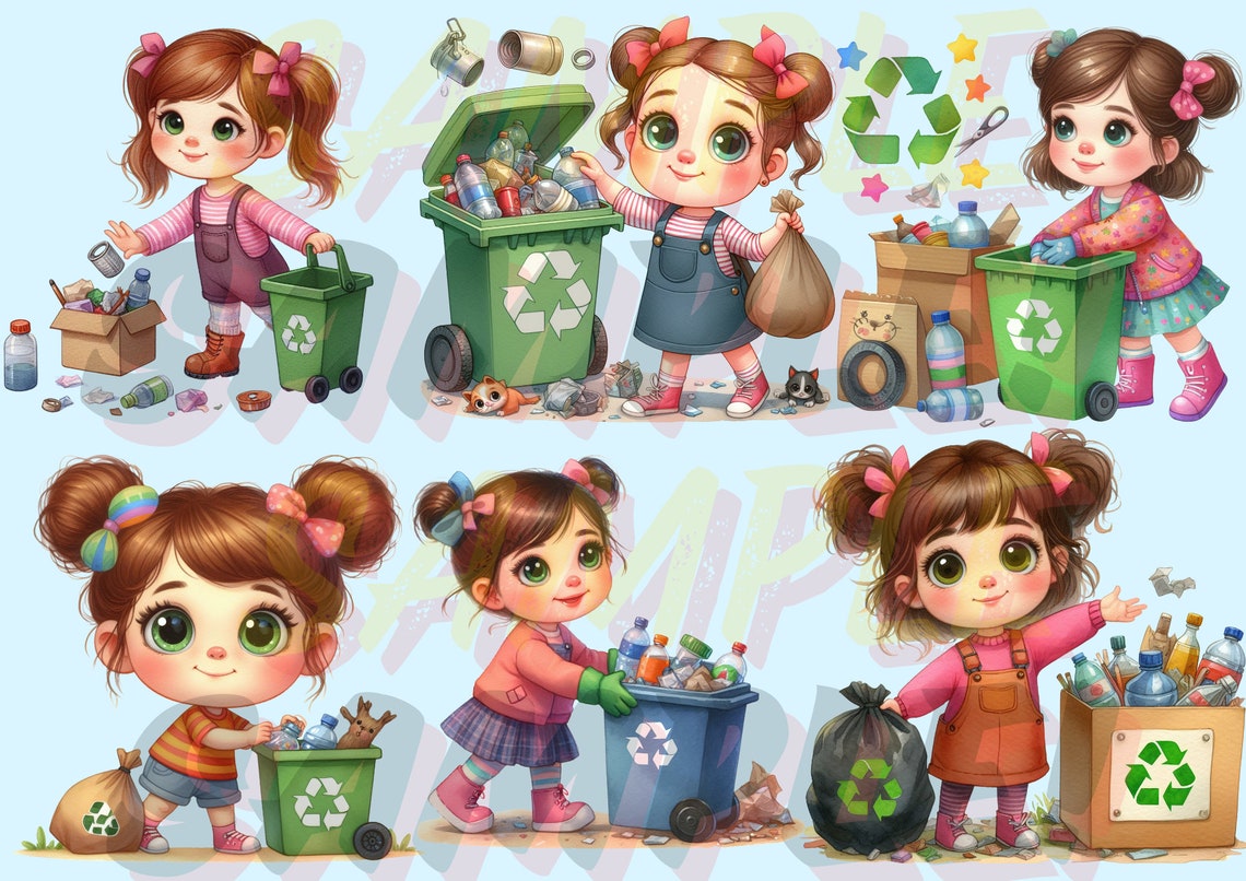 30 Kids Watercolor Clip Art PNG Digital Download, Boy and Girls Png ...