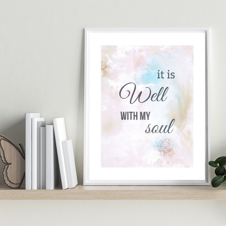 Watercolor Art Print It is Well Watercolor Quote Print - Etsy