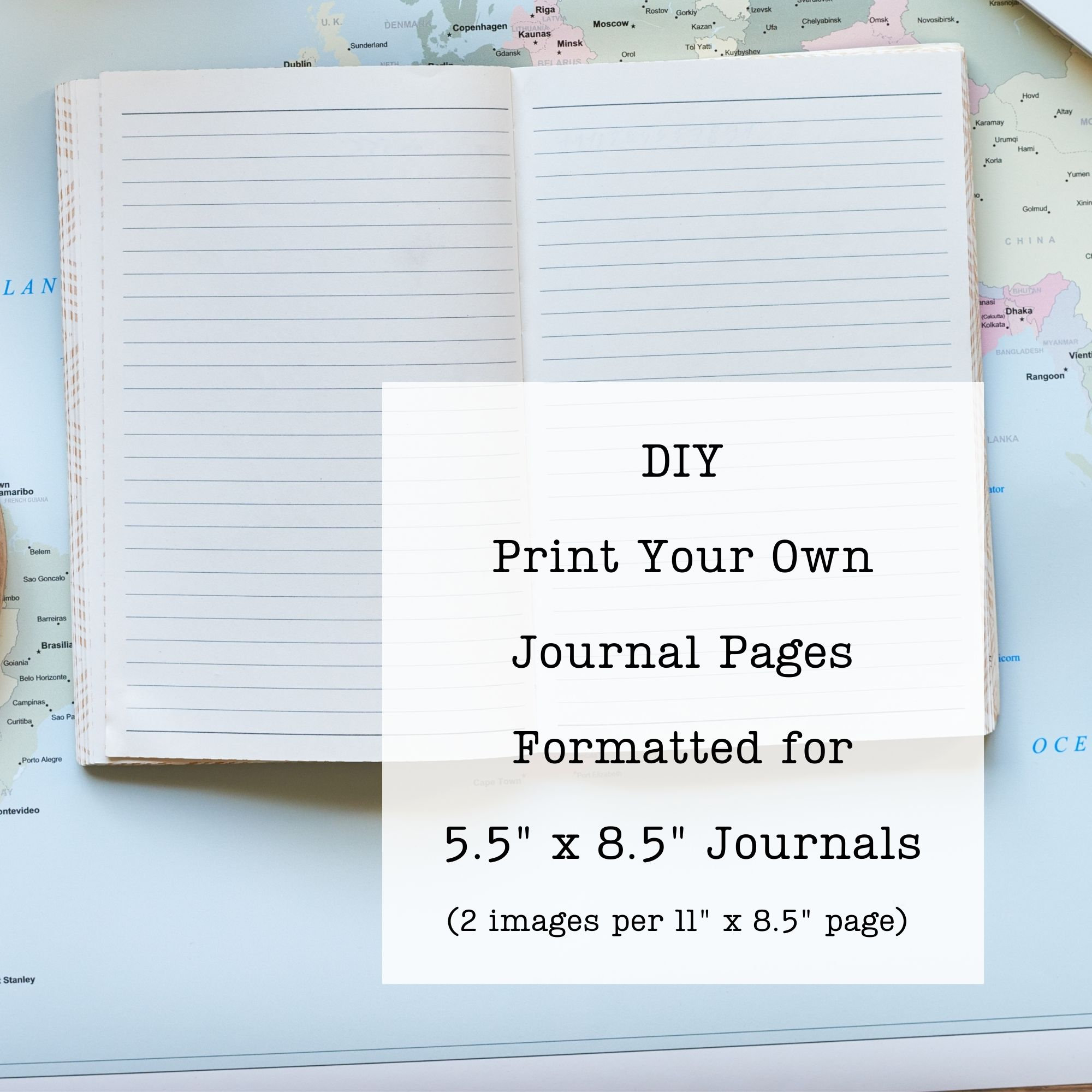 Lined Black and White Journal Pages, Printable Paper, Prayer Journal ...
