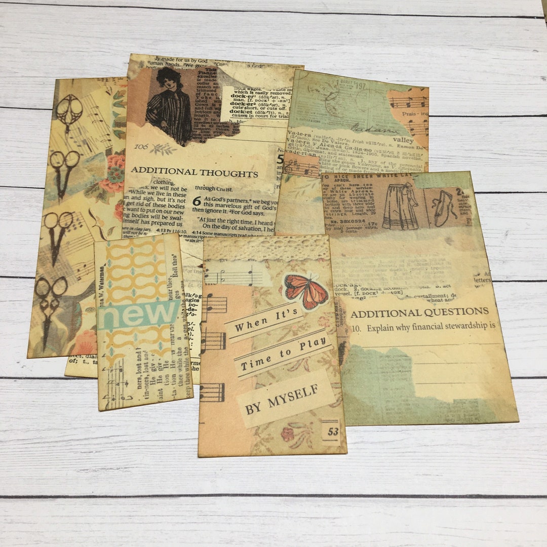 Printable Vintage Ephemera: Junk Journal Cards & Tags (PDF) - Etsy