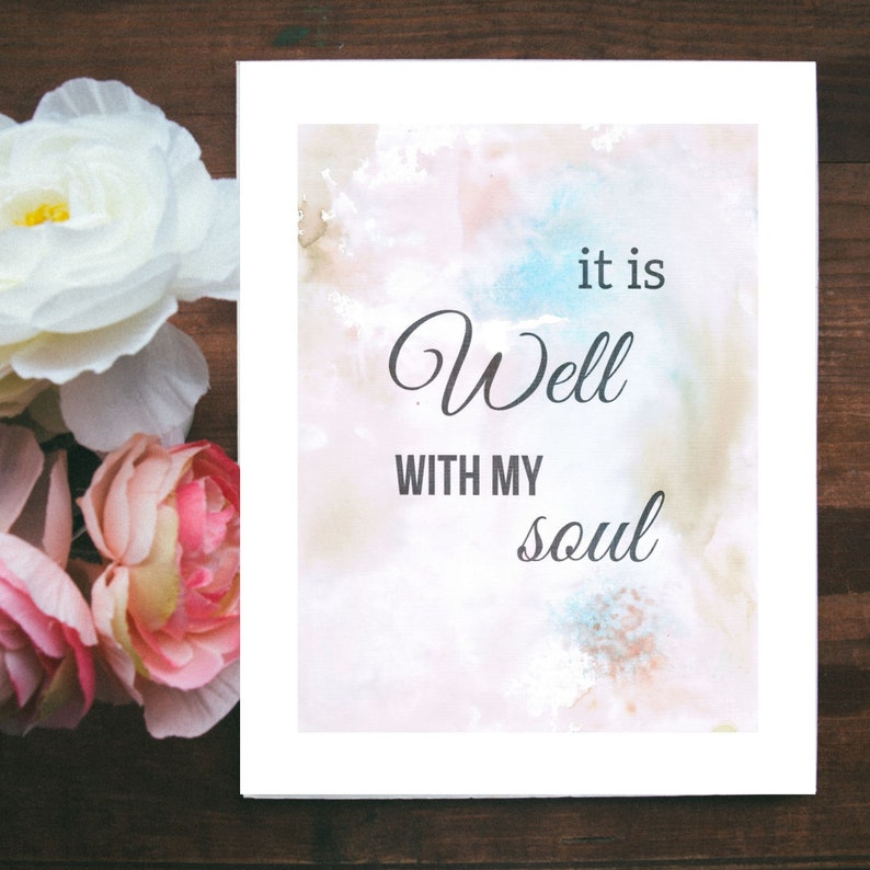 Watercolor Art Print It is Well Watercolor Quote Print - Etsy