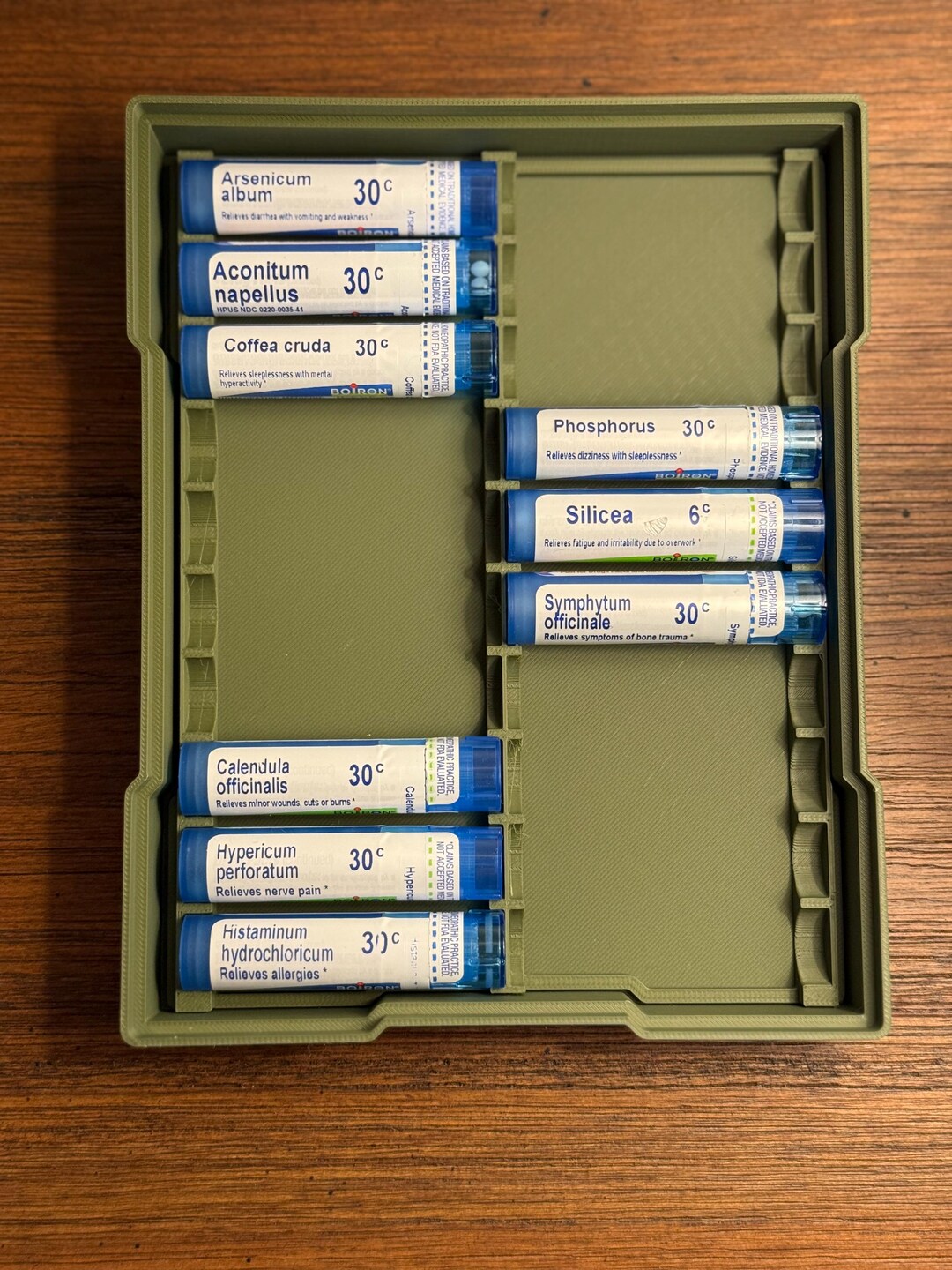Stackable Homeopathic Remedy Organizer: Apothecary Tray Holds 20 Tubes ...