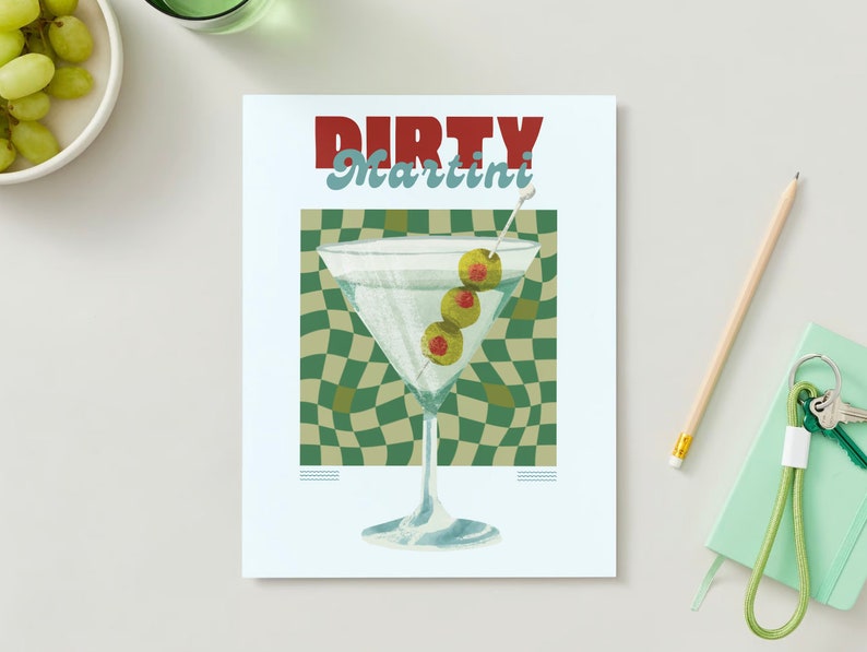 Digital Download, Dirty Martini Print - Etsy
