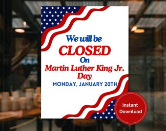 Closed for Presidents' Day Printable Sign, Closed Presidents Day Sign ...