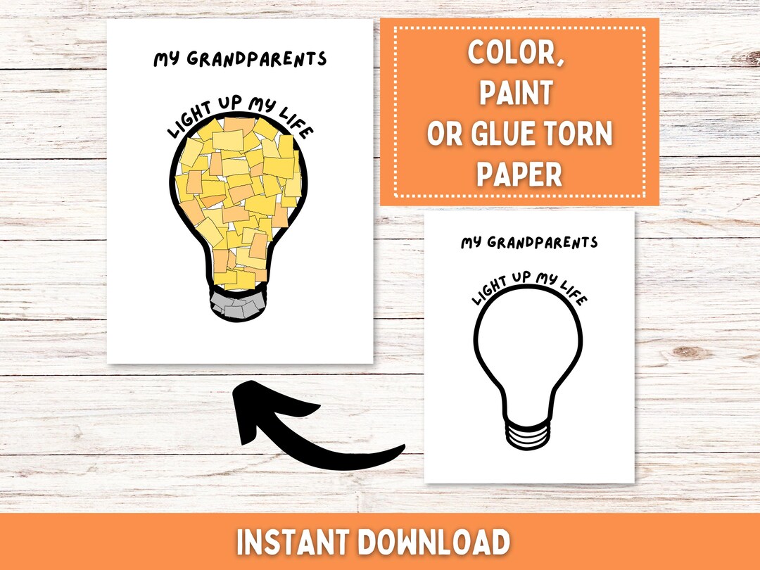 Printable Grandparents Day Craft, Grandparents Day Card, Preschool ...