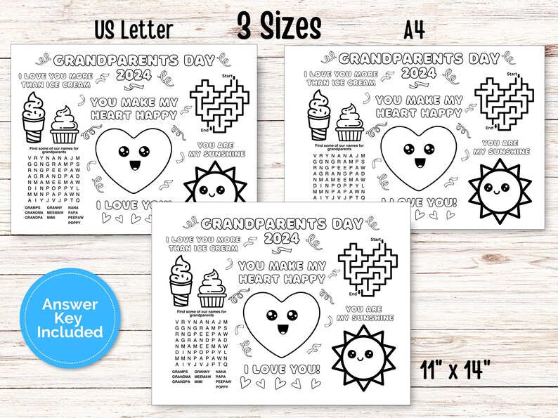 Grandparents Day 2024 Printable Coloring Page & Activity Sheet ...