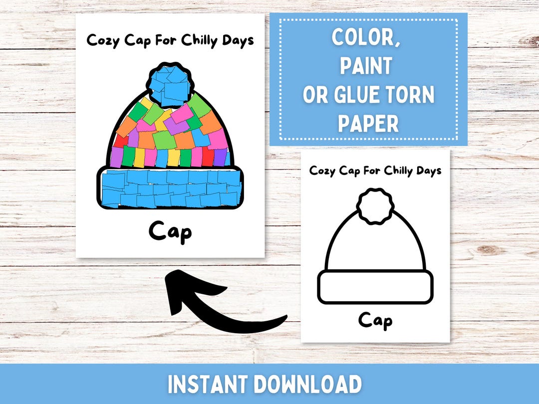 Winter Preschool Worksheets, Holiday Craft for Kids, Daycare, Winter ...