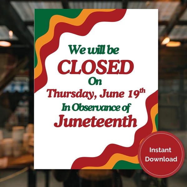 Juneteenth Sign - Etsy