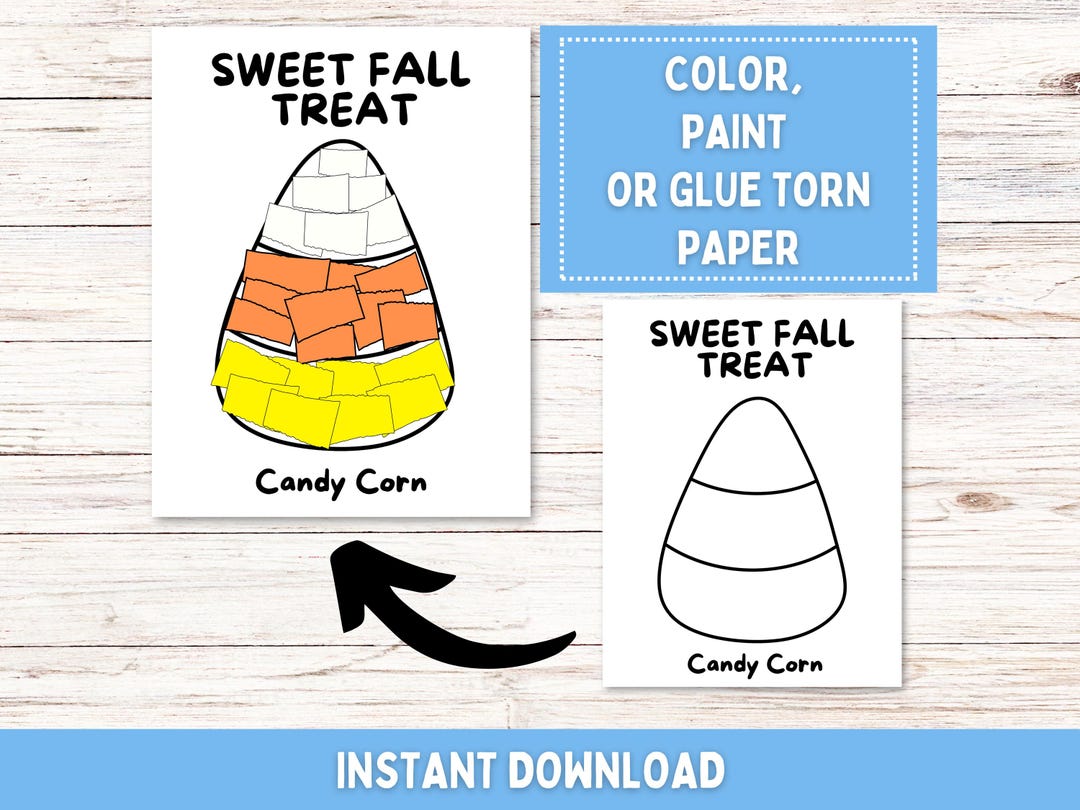 Fall Craft for Daycare, Preschool, Kindergarten, Rip and Tear Art, Torn ...