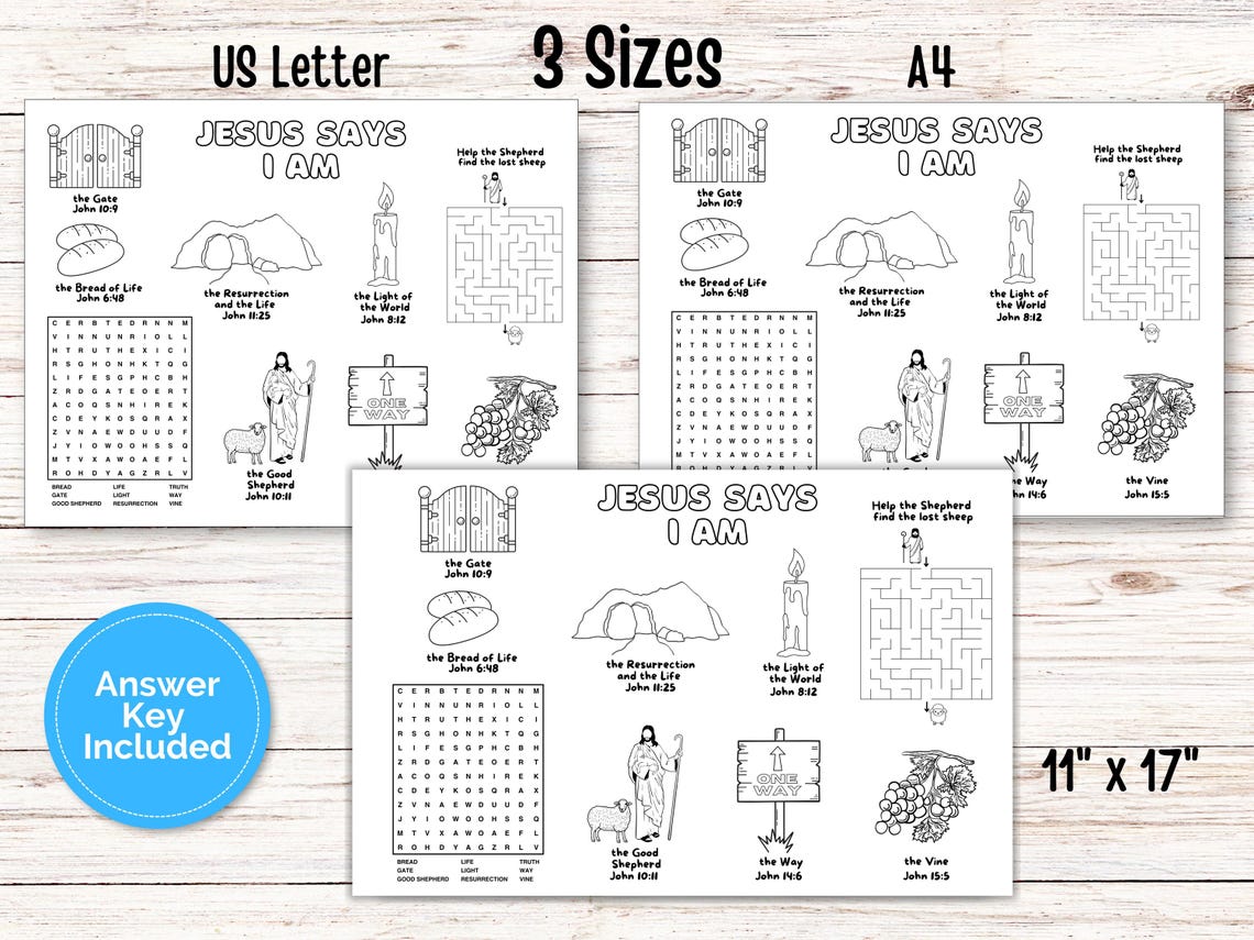 Bible Activity, Sunday School Activities, Bible Placemat, Church Kid ...