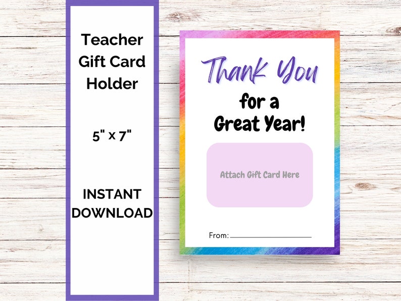 Teacher Appreciation Week Gift Card Holder, Gift From Student, Teacher ...