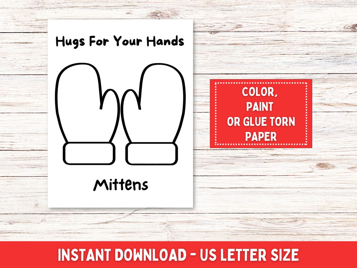 Winter Preschool Worksheets, Holiday Craft for Kids, Daycare, Winter ...