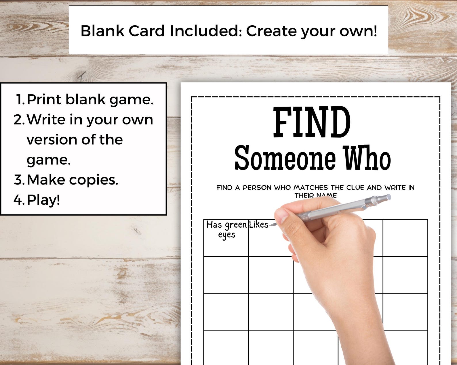 Find Someone Who Game, Get to Know You, Office Games, Ice Breaker Games ...