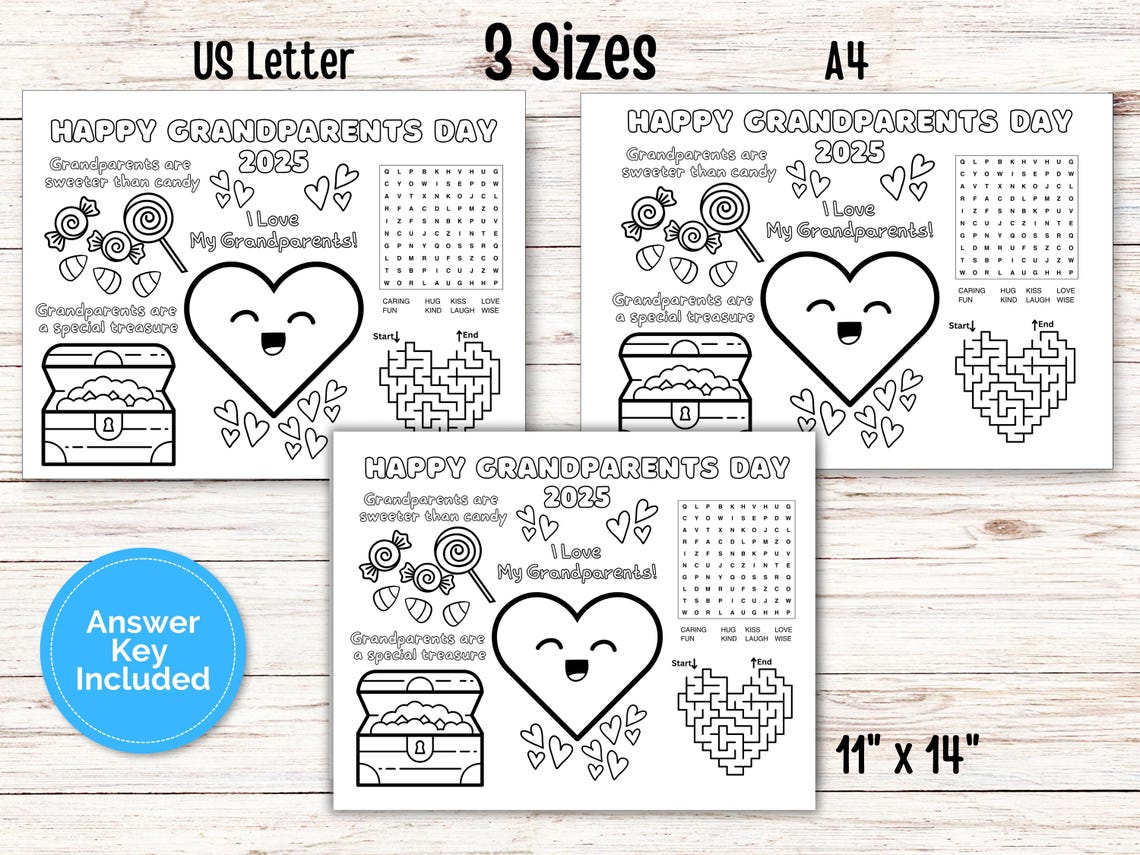 Grandparents Day 2025 Printable Coloring Page & Activity Sheet ...