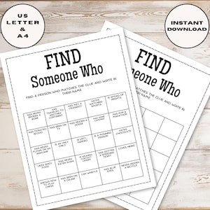 Find Someone Who Game, Get to Know You, Office Games, Ice Breaker Games ...